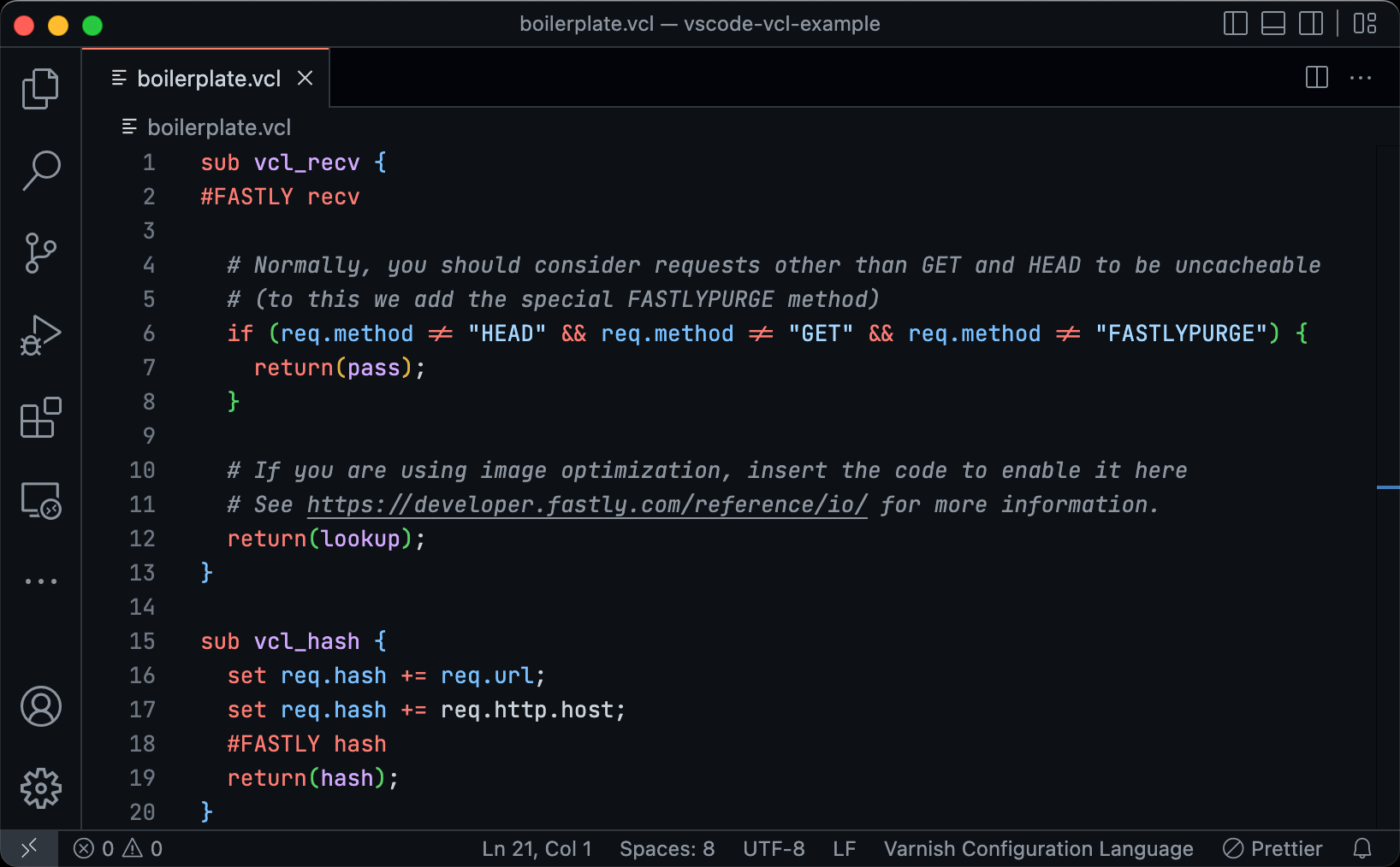 Syntax highlight Fastly VCL files in Visual Studio Code | Fastly